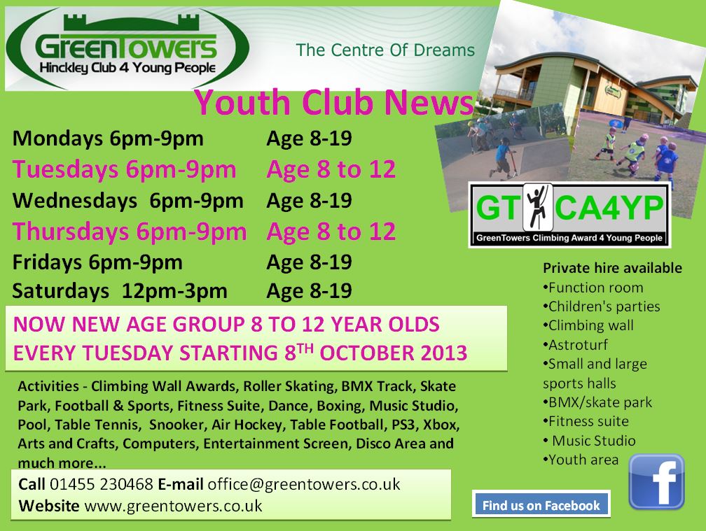 New Opening Times October 2013 | Greentowers